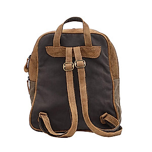Myra Bag Clique Upcycled Canvas & Cowhide Backpack S-1446