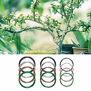 Pumbaa 12 Rolls Aluminium Bonsai Training Wires- 196 Feet 4 Color Tree Training Wire Set with 3 Size (1.0mm, 1.5mm, 2mm) for Bonsai TRE - Multi