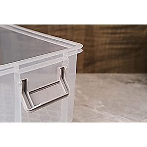 Storage Organizer Set of 1 QT, 2.5 QT and 4 QT Storage Containers with Lid, Set of 9, Clear