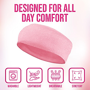 Styla Hair Headbands for Women Stretch Fashion Headbands 10 Pack Non-Slip Head Wraps Great for Spa, Sports, Yoga, Pilates, Running, Gym Headband, Workouts - Variety