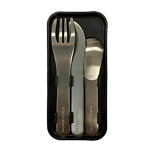 6 Pack Bags Stainless Steel 4-Piece Travel Utensils, Reusable, Portable Utensils for lunch bag, lunch box, camping, picnics, Work, Meal Prep, Dorm, or School. (2-Sets)