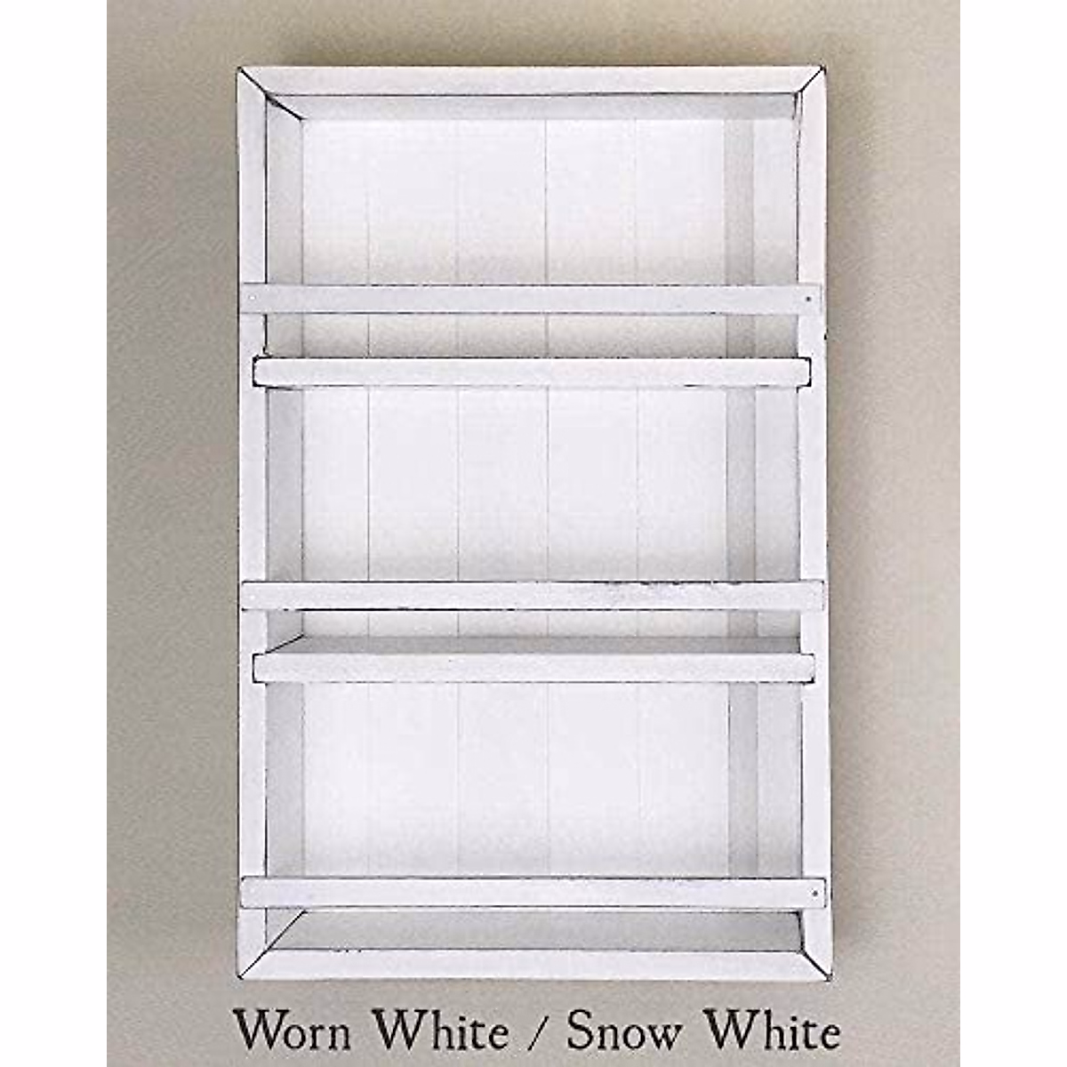 Mansfield Cabinet No. 102 - Solid Wood Spice Rack Cabinet White/Tuscan Red