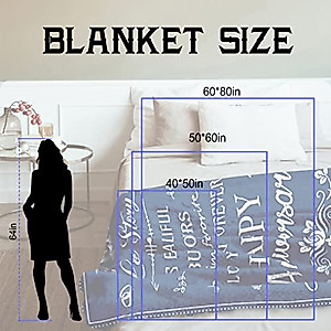 kituzol Anniversary Romantic Gifts Blanket 50"x60" - Happy Anniversary Decorations for Couples - I Love You Gifts for Her - Marriage Present Throw Blanket - Awesome Anniversary Wedding Gift for Him