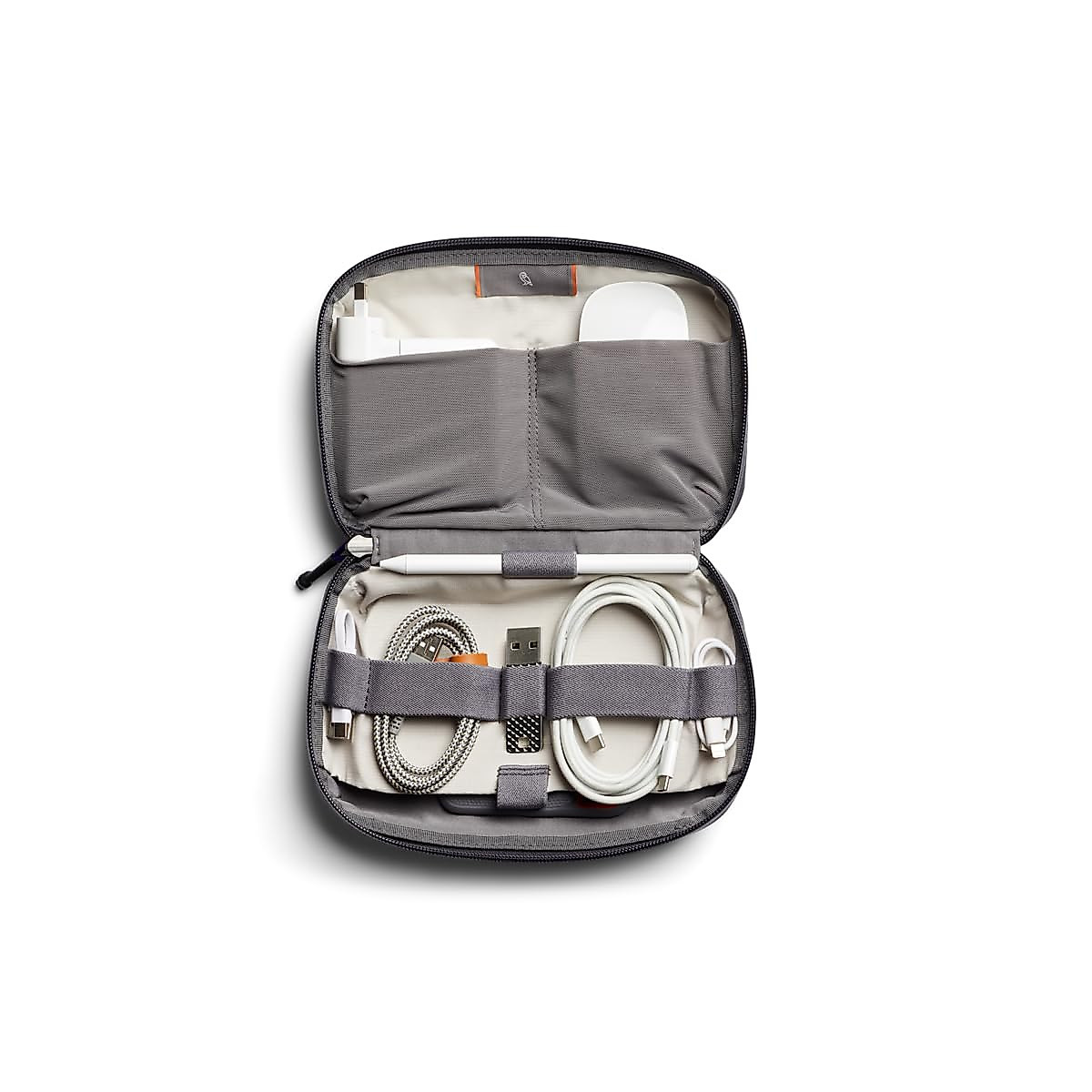 Bellroy Tech Kit, tech accessories zip pouch (power bank, phone charger, cables, earbuds) - ArcadeGray