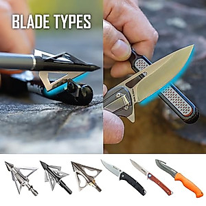 Smith’s 50047 Edgesport Stick Knife & Broadhead Sharpener – Portable Sharpener – Hunting & Archery Tool Sharpener – Carrying Pouch – Carbide & Diamond Stone – Pocket Knife Sharpener