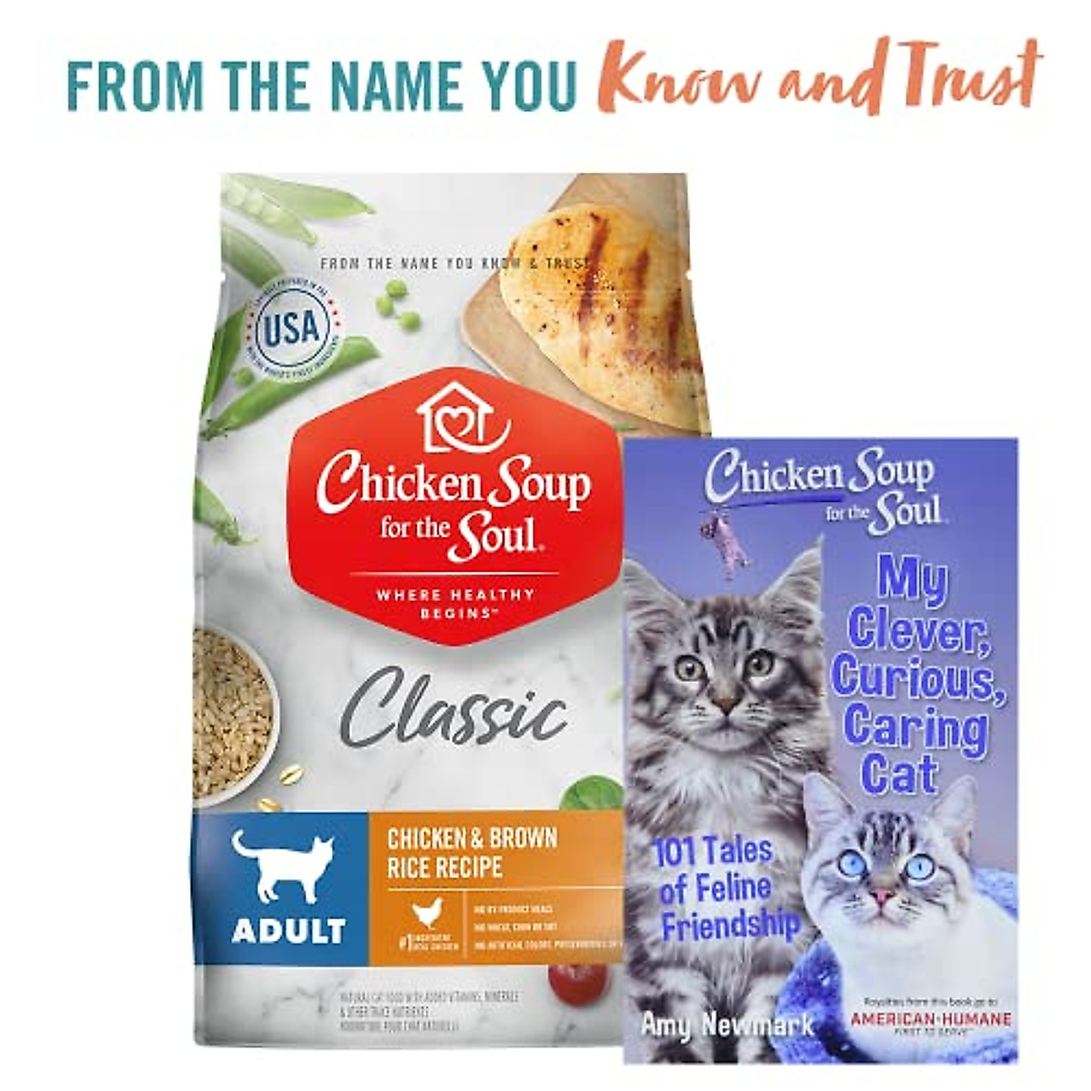 Chicken Soup for the Soul Pet Food - Adult Cat Food, Chicken & Brown Rice Recipe, 13.5 lb. Bag | Soy, Corn & Wheat Free, No Artificial Flavors or Preservatives