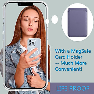 AIZHEM Magnetic Wallet for iPhone, Magnetic Leather Card Holder for Apple MagSafe, Mag Safe Cardholder Compatible with iPhone 12/13/14/15 Series and MagSafe Case, Midnight Black