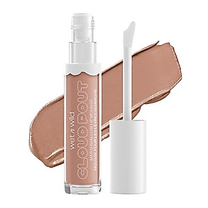 wet n wild Lip Cream Cloud Pout w/ Marshmallow, Light Brown Fluffernutter | Argan Oil | Vitamin E | Marshmallow Flavored