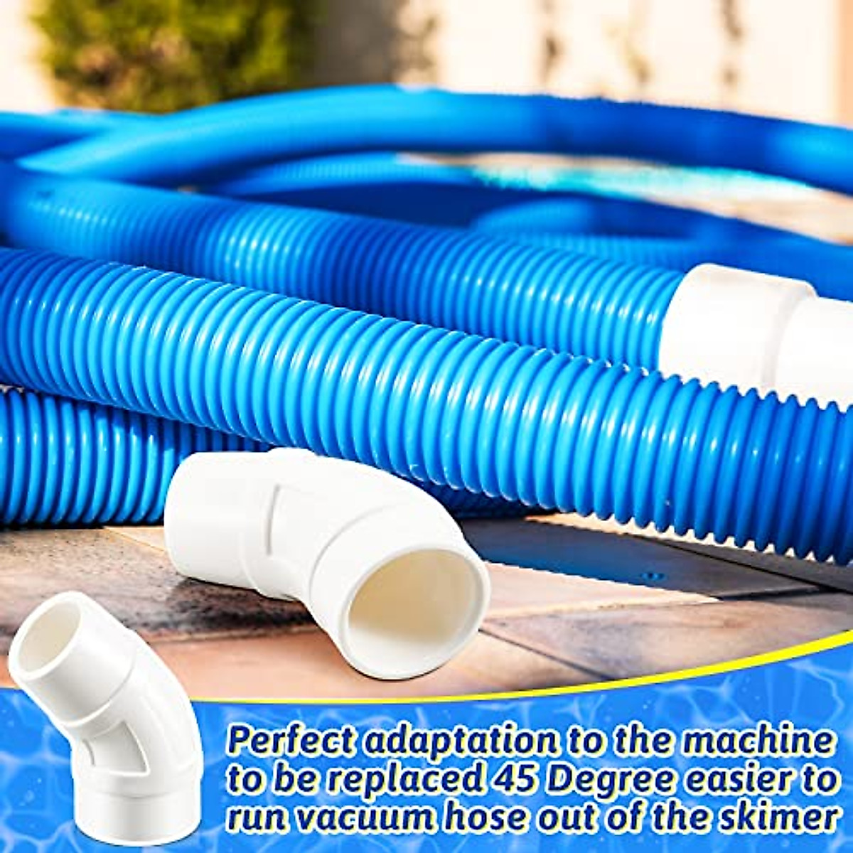 Fabbay 4 Pieces 45 Degree Elbow Replacement Compatible with Zodiac Baracuda Pool Cleaner G3, G2, Ranger, Wahoo, 1500 Adapter