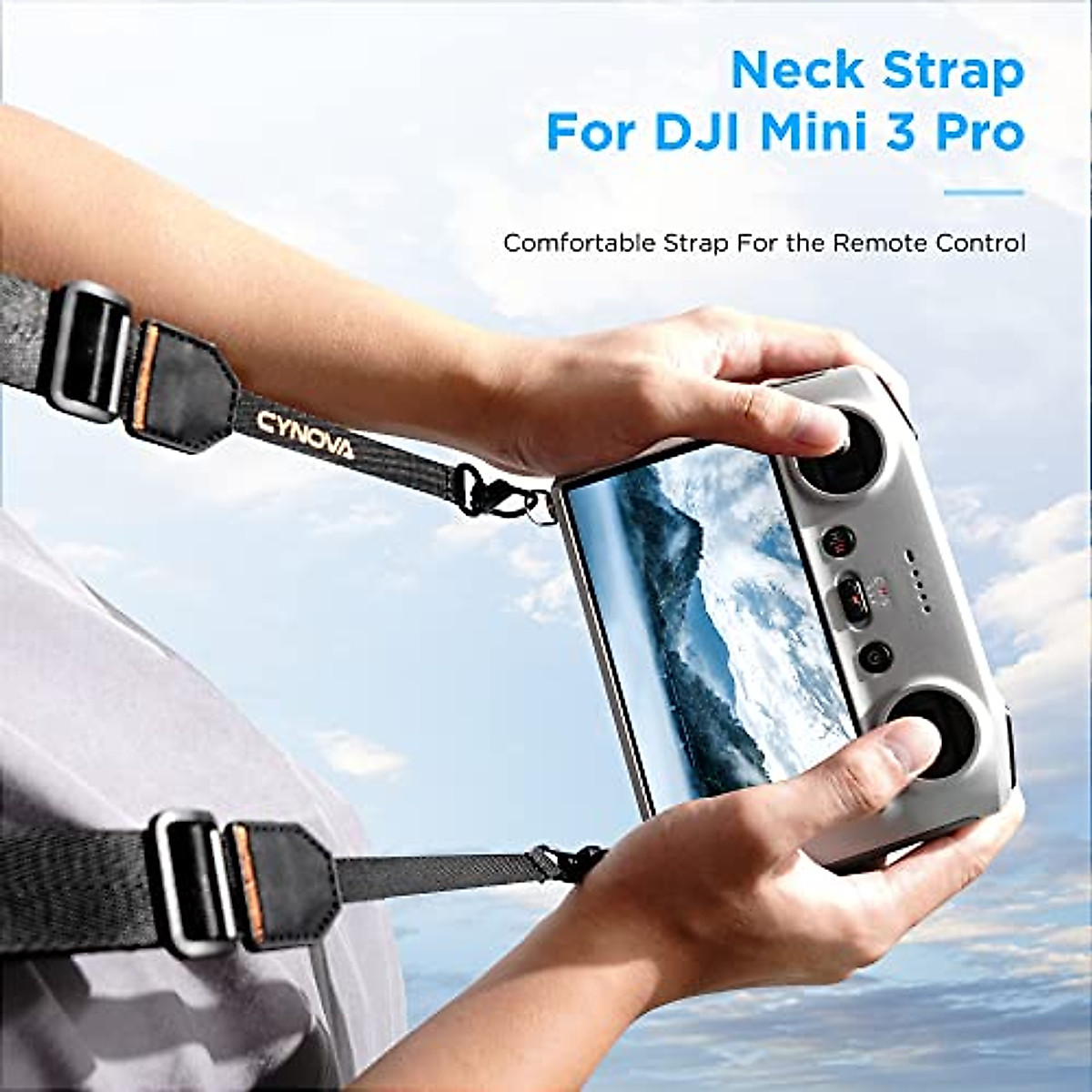 CYNOVA DJI Mini 3 Pro RC Strap Lanyard, Drone Remote Neck Strap Compatible with DJI RC Remote / DJI RC Pro Controller for DJI Mini 3 / Mavic 3 classic, DJI Smart Controller Lanyard for Mavic 3 Accessories / DJI Mini 3 Pro Accessories