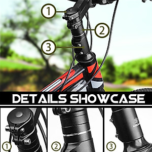 KREMORV Bike Stem Riser Extender Aluminum Alloy Bicycle Fork Stem Adapter for MTB Mountain Road BMX Bike