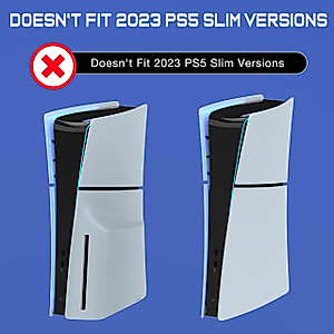 EXTREMECOOL PS5 Controller Charging Station for Dualsense, Dual PS5 Charging Station with RGB Light and Upgraded Touch Switch, PS5 Controller Accessories PS5 Controller Charger Dock on Top of Console