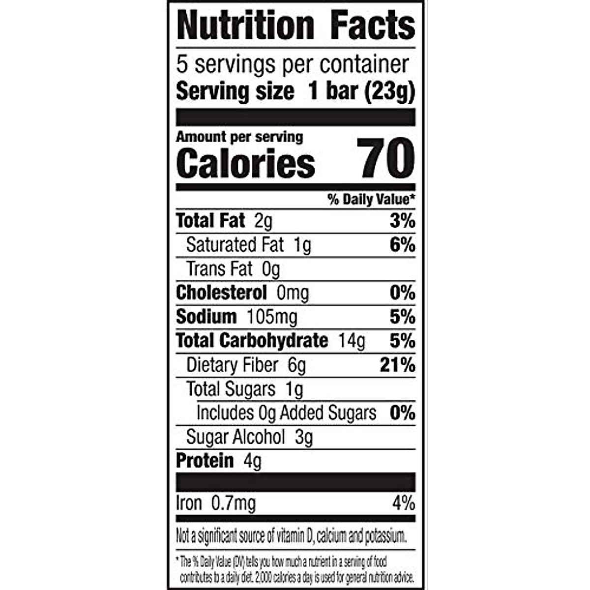 Fiber One 70 Calorie Chewy Snack Bars, Chocolate Caramel and Pretzel, 5 ct