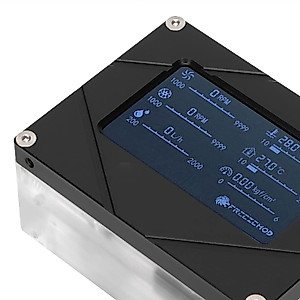 Yoidesu Multifunctional Intelligent Digital Screen Display CPU Indicator, Water Cooling System Temperature Meter for Computer Laptop, Led Display Screen, I‑Shaped Bracket, Built‑in Sensor