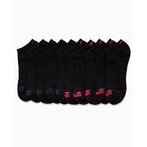 Avia Women's Athletic Socks - Lightweight Low Cut Running Socks (10 Pack), Size 4-9, Black 2