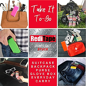 RediTape Travel Size Silver Duct Tape 2-Pack - Pocket Size Flat Thin Mini Roll - for Repairs Outdoors Emergency Crafts - 1.88 inch x 5 Yards per Pack