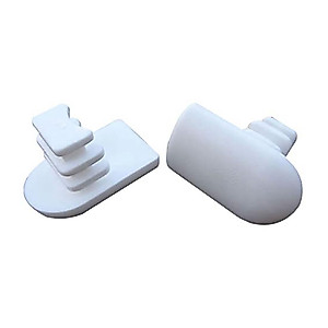 Sling Rail End Caps, Inserts, Fits Agio Brand Patio Furniture and Other Outdoor Furniture Brands, Half Oval, Pack of 16, White