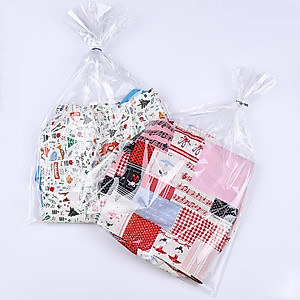 100Pcs Cellophane Bags 12"x16" Clear Plastic Bags for Gifts for Treat Bags Household Bags Party Favors Packaging