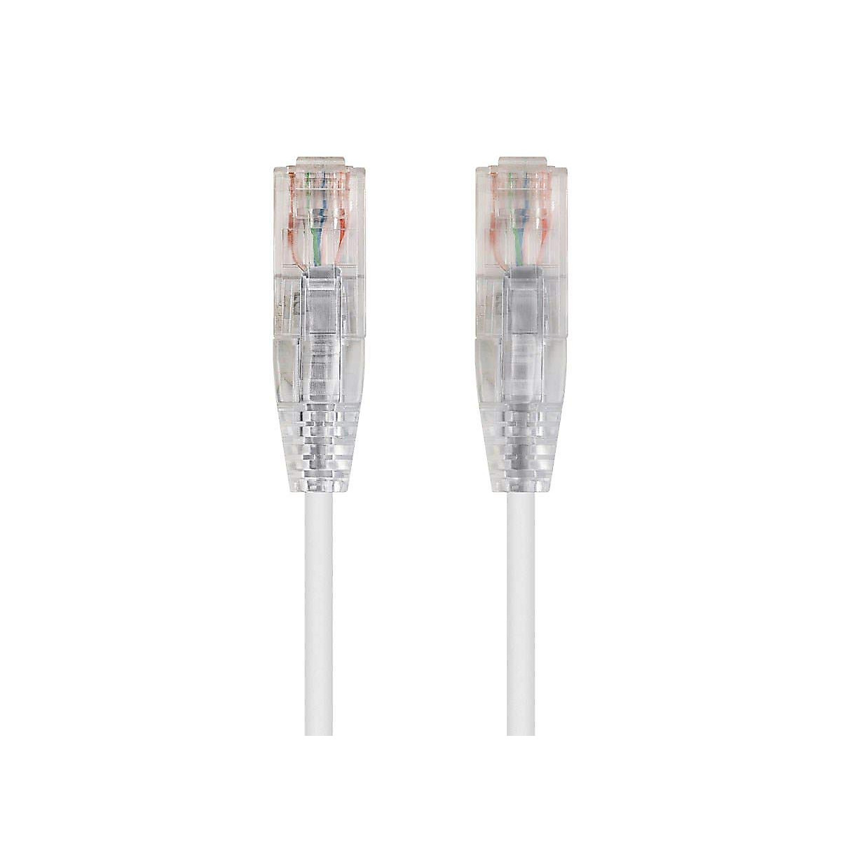 Monoprice Cat6 20ft White Component Level Patch Cable UTP 28AWG 550MHz Pure Bare Copper Snagless RJ45 SlimRun Series Ethernet Cable