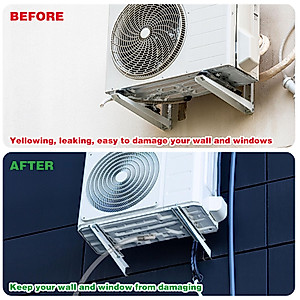 6Ft Portable Air Conditioner Drain Hose, 3/5 Inch Leakproof AC Drain Hose Kit, Universal AC Drain Hose Drain Pipe Replacement with Hose Connector and Clamp, Window Air Conditioner Unit Parts