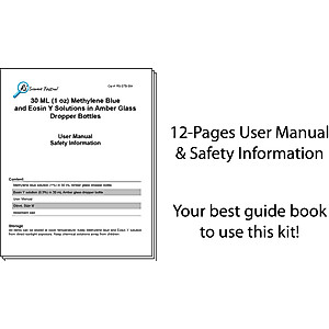 30 ML (1 oz) Methylene Blue and Eosin Y Solutions in Amber Glass Dropper Bottles (for Microscopy)