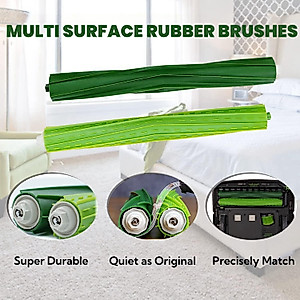 Replacement Parts for iRobot Roomba s9 (9150) s9+ s9 plus (9550) S-Series Vacuum Cleaner 24 Pack, 2 Pack of Multi-Surface Rubber Roller Brushes, 6 Filters, 6 Side Brushes, 6 Dust Bags and 2 Tools