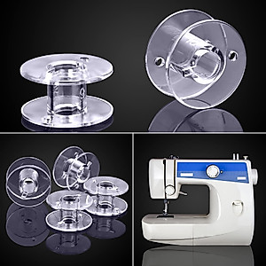 25 Pcs bobbins for Sewing Machine- Eoehro, Sa156 Bobbins, Bobbins Class 15, Sewing Accessories, Plastic Bobbin with Case(1 box)