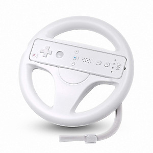 Beastron Mario Kart Racing Wheel, 2 Sets White Color Bundle