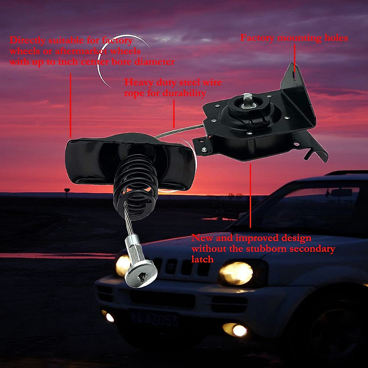 Spare Tire Hoist Tyre Winch Carrier for 1999-2017 Silverado Suburban GMC Sierra Yukon 1500 2500 3500 Replace 924-510 20870067 15703311 15866164