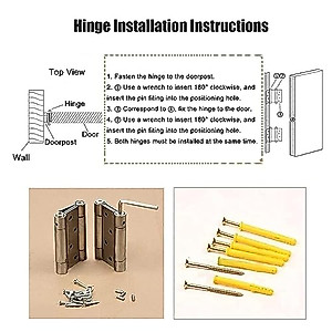 ZSPINJIA 24 28 32 36 40 43 48 52 56 60 Inch Premade Interior Swinging Doors Unpainted, Entry Fence Half Wide Half Waist Doors with Double Action Door Hinges Hardware (Size : W80xH80cm(3 1x31in))