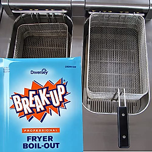 Diversey CBD991209 Break-Up Professional Fryer Boil-Out, Food Grade Degreaser & Cleans Deep Fryers, Kettles, Grates & More, Citrus Scent, Concentrate Liquid, 2-Ounce Packets (Pack of 36)