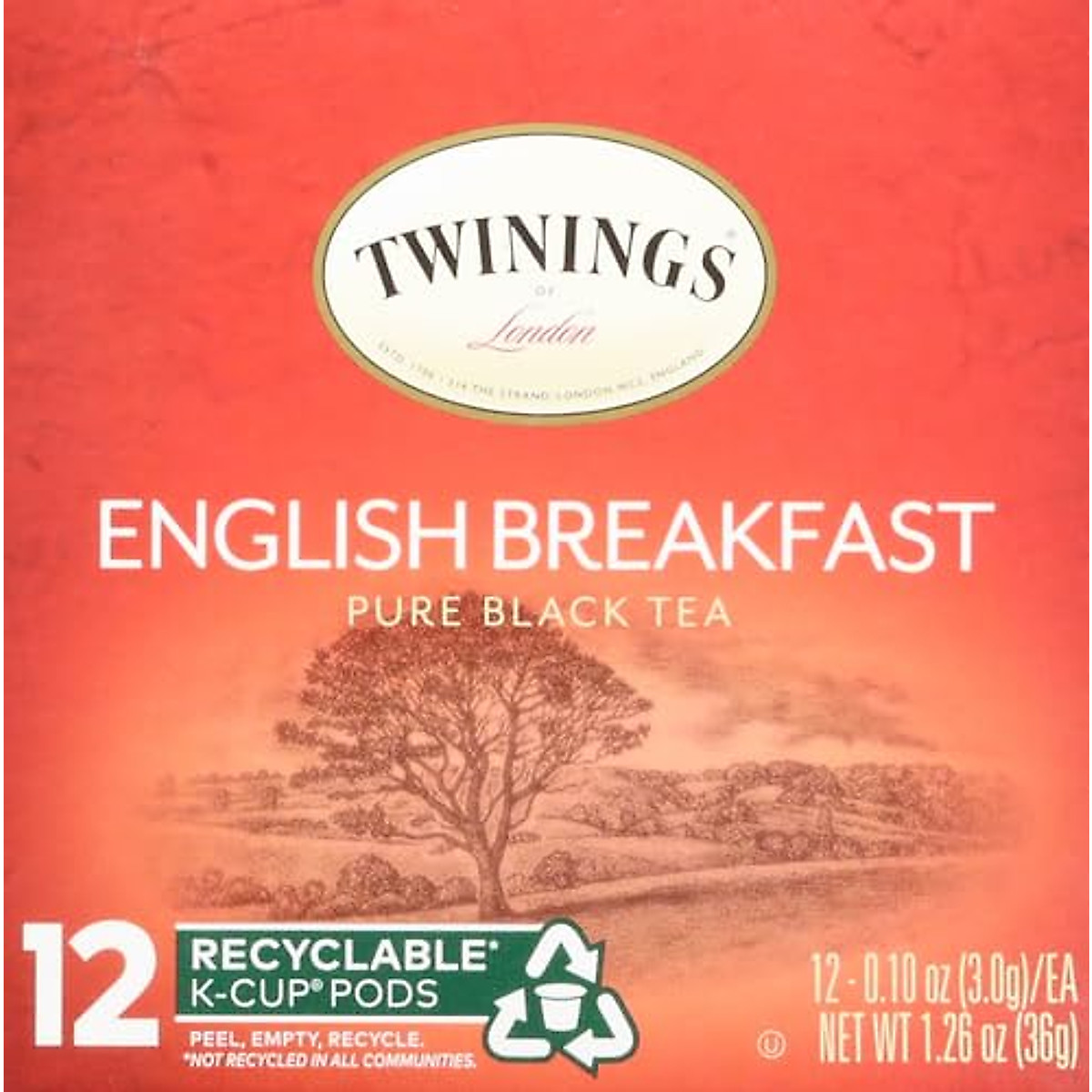 Twinings Tea English Breakfast Tea K-Cups, 12 ct