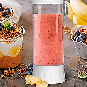 Portable Blender Lacomri – Powerful Crusher for Frozen Fruits and Veggies – Travel Blender – Mini Blender with Stainless-Steel Blades – Ideal for Healthy Juices and Smoothies