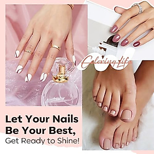 modelones Nail Polish Set 6 Colors Pink Skin Tones Brown Manicure DIY Nail Art Salon Gift for Women Girl