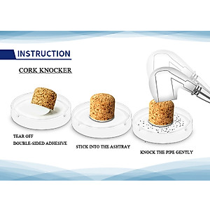 MUXIANG 10 PcsTobacco Pipe Cork Knocker Ashtray for Cigar Cigarette Soft Wooden Cork Stopper Adhesive Strip Tobacco Pipe Cleaning Tool Rosewood Tobacco Pipe Briar Wood Pipe Ebony Pipe FB0005