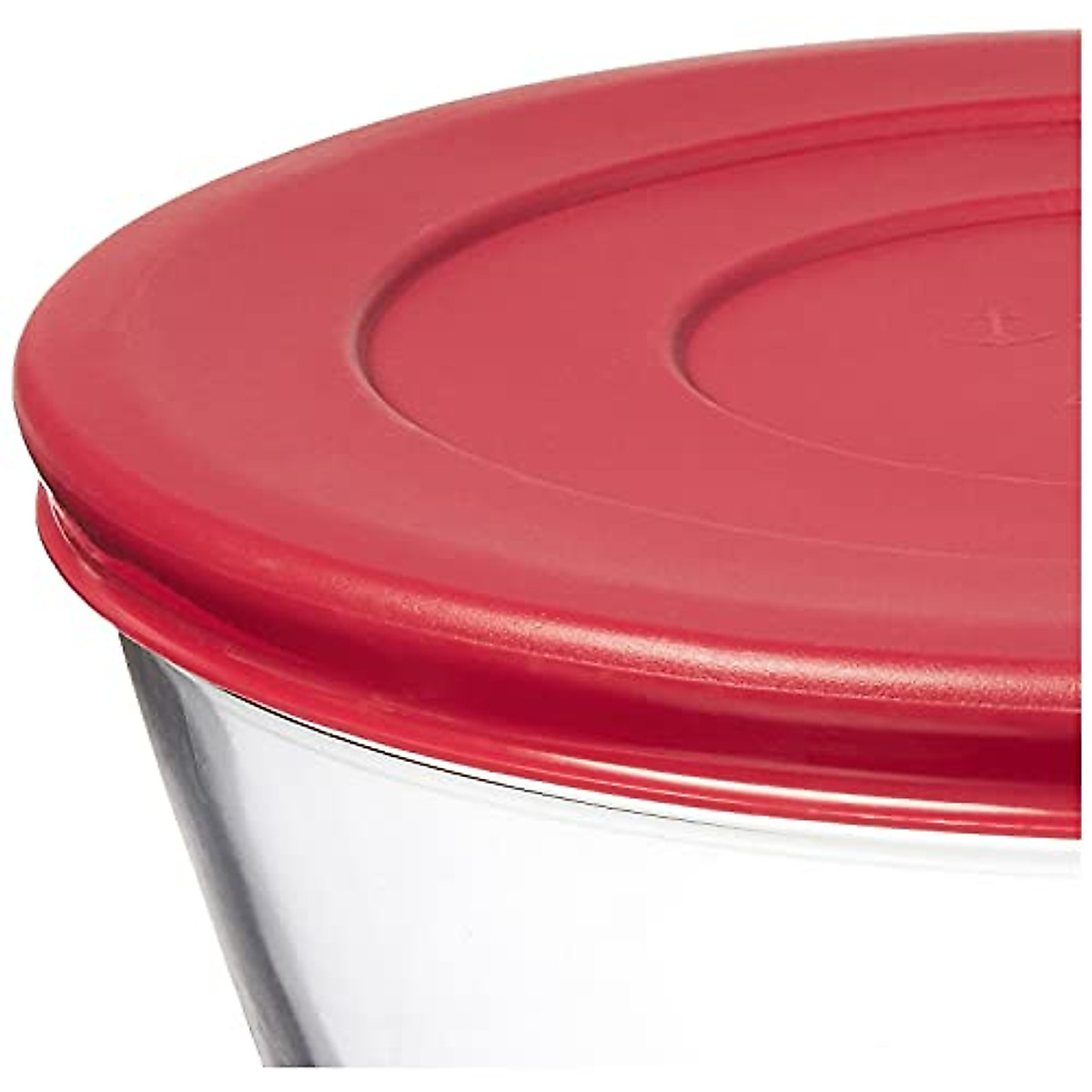 Anchor Hocking 91858 Glass Mixing Bowls with Lids, Cherry, 4 Quart (Set of 2) -