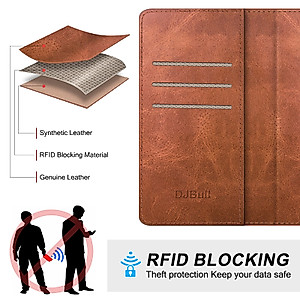 DJBull 2-in-1 Detachable for Samsung Galaxy A14 5G Wallet case with Credit Card Holder【RFID Blocking】,Flip Folio Book PU Leather Protective Cover Women Men for Samsung A14 Phone case Light Coffee