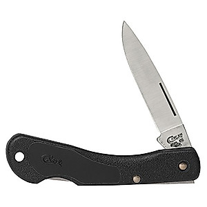 Case Cutlery 00253 Lightweight Mini Blackhorn Pocket Knife with Stainless Steel Blade, Black Synthetic