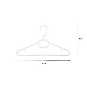 Woolite 5 Pack Swivel Neck Hangers, Good for Blouses, Pants, Dresses, White