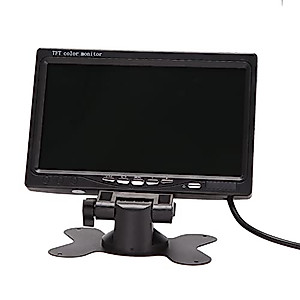 Jteyult 12V-24V 7 Inch TFT LCD Color HD Monitor for Car CCTV Reverse Rear Camera Automotive Electronic Accessories