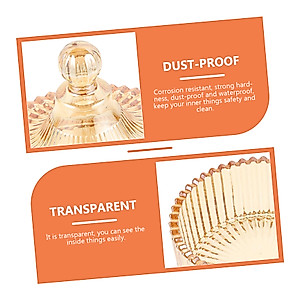 FELTECHELECTR Candy Dish with Lid Covered Candy Bowl Swab Bottle Decorative Storage Jar Ideal for Elegant Candy Container for Sweets and Treats