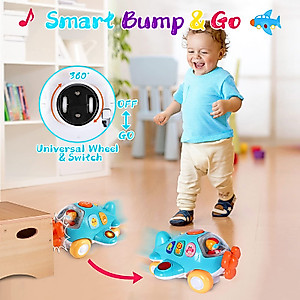 OCATO Baby Toys for 1 Year Old Boy Girl Gifts Crawling Infant Baby Toys 12-18 Months Interactive Light Up Baby Musical Toys for Toddlers 1-3 Learning Airplane Toys Gifts for 1 2 3 Year Old Boys Girls