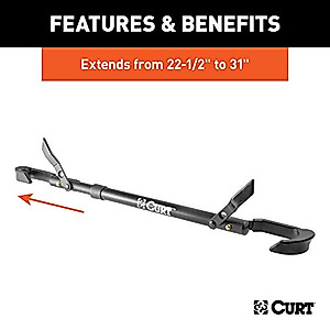 CURT 18016 Adjustable 22-1/2 to 31-Inch Bike Rack Adapter for Women's Bike, Angled Frame