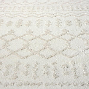 LUXE WEAVERS Ibiza Collection 8742 Cream 6x9 Modern Abstract Area Rug