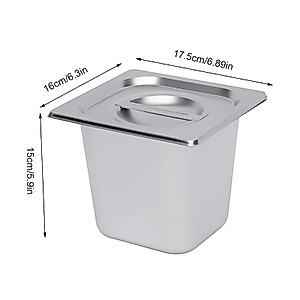 Leblett 110V Commercial Food Warmer,Large Capacity 6X 3.2Qt Pan Stainless Steel 600W Electric Countertop Steam Table with Intelligent Thermostat for Catering and Restaurants Use (6-Pan)