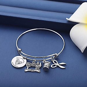 MYOSPARK Quilting Jewelry Blessed are the Piecemakers Quilting Bracelet Sewing Jewelry Gift For Quilters or Sewers (Piecemakers bracelet)