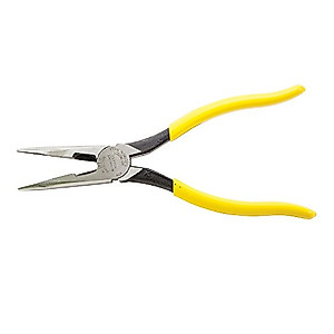 Klein Tools D203-8 Needle Nose Pliers, Long Nose Side Cutters, Alligator Pliers with Extended Handles, 8-Inch