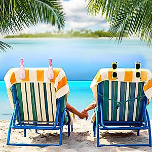 8 Pcs Beach Towel Clips for Beach Chairs Decorative Beach Chair Clips Pool Clips for Chairs Plastic Windproof Beach Towel Holder Funny Decorative Clothespins for Patio Accessories Summer, 4 Styles