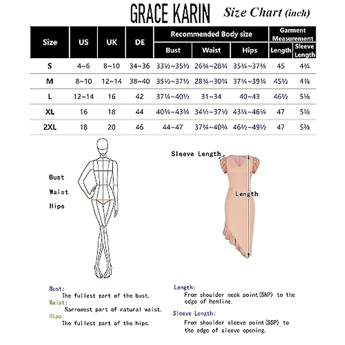 GRACE KARIN Women's 2023 Summer Dress Short Sleeve V Neck Wedding Guest Midi Dress M Navy Blue