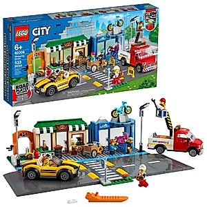 LEGO City Shopping Street 60306 Building Kit; Cool Building Toy for Kids, New 2021 (533 Pieces)